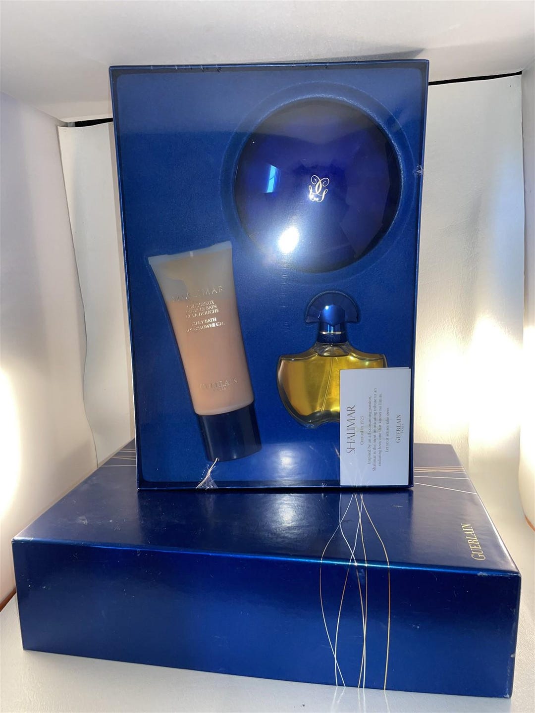Guerlain Shalimar Perfume Dusting Body Powder 4.4 Oz & Gel Vintage Rare ...