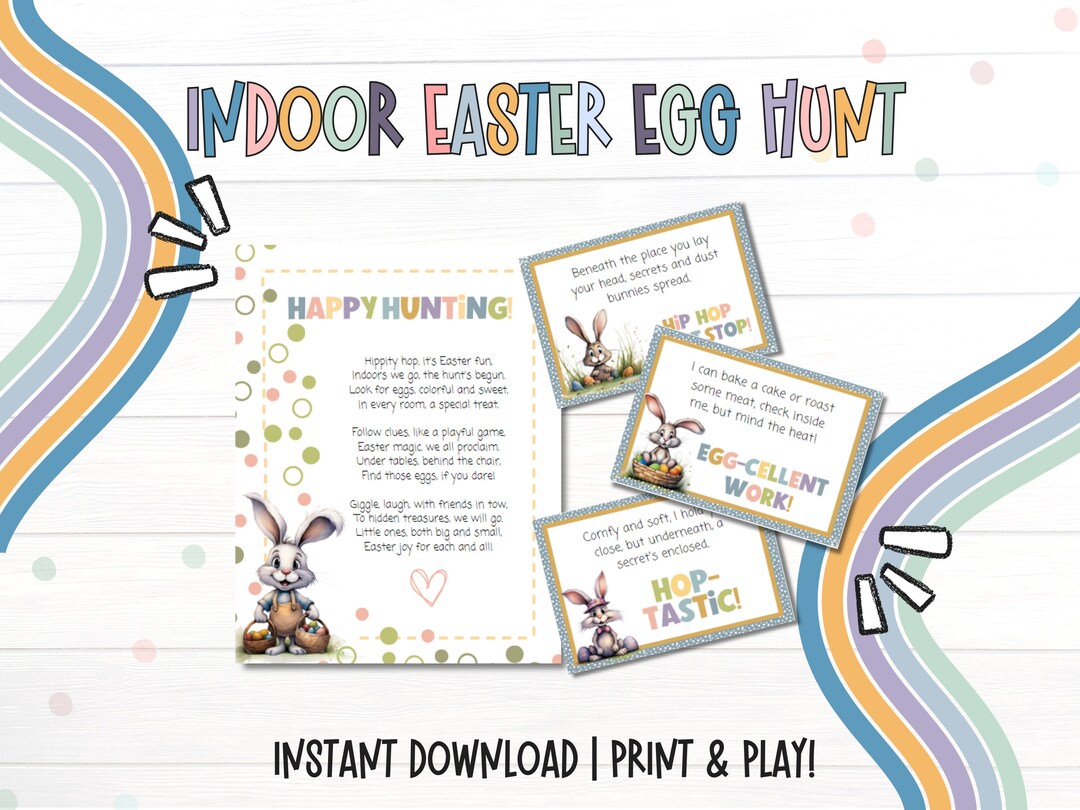 Indoor Easter Egg Hunt | Easter Scavenger Hunt | Easter Activity ...