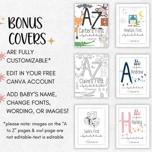 Baby ABC Book Editable, Baby Shower Guest Book Alternative, Coloring ...