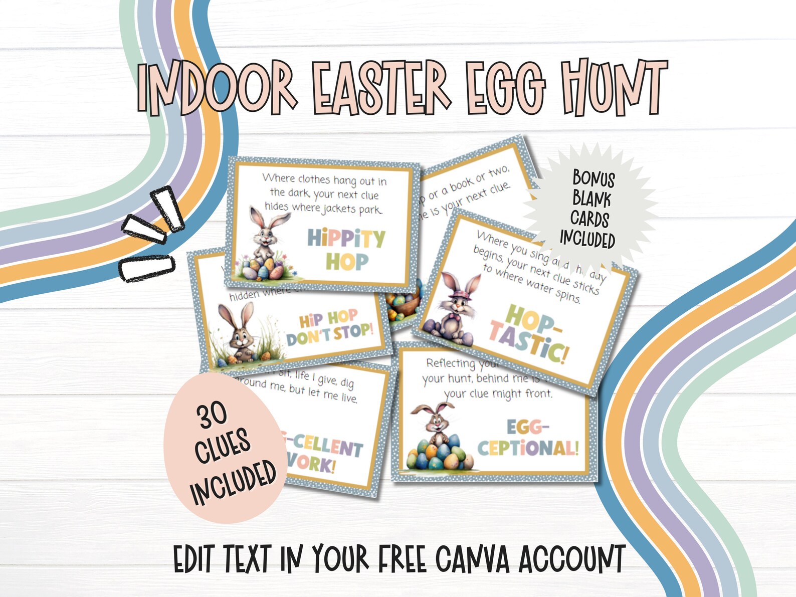 Indoor Easter Egg Hunt | Easter Scavenger Hunt | Easter Activity ...