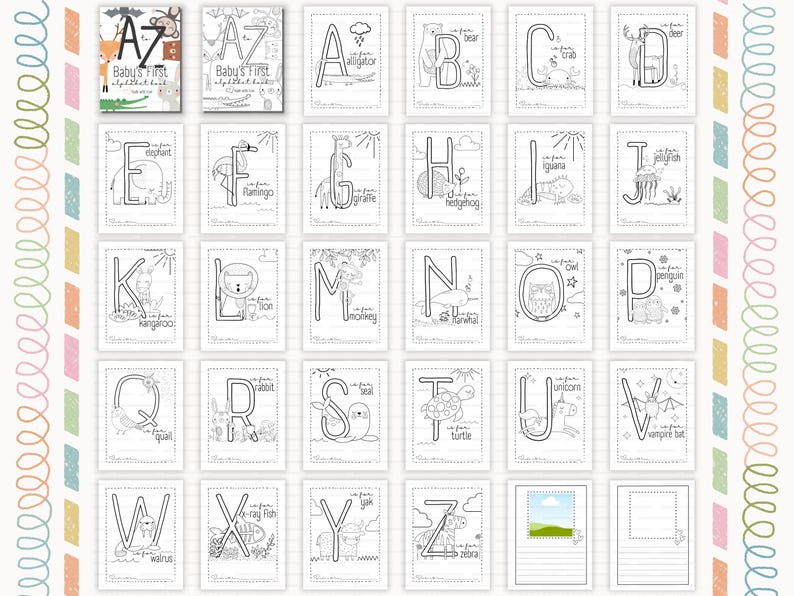 Baby Shower Guest Book Alternative Coloring Book Sign Baby Sprinkle ...