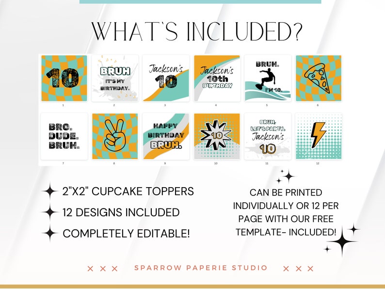 Bruh It's My Birthday, Bro 10th B-day Party Banner, BDAY Decor Bundle ...