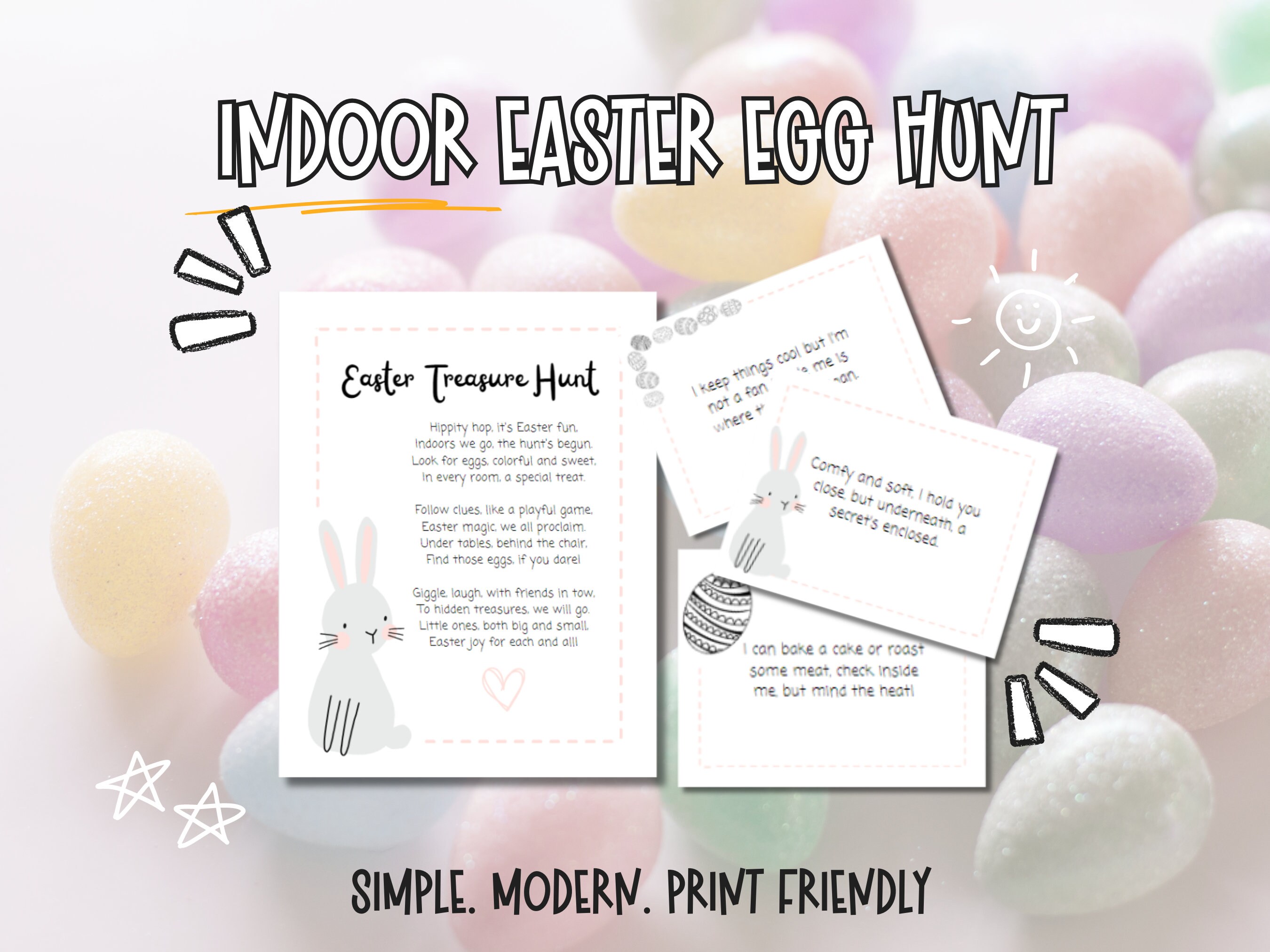 Indoor Easter Egg Hunt Easter Scavenger Hunt Easter Activity Easter ...