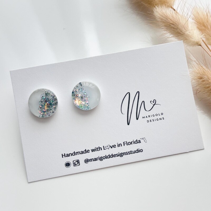 Resin Earrings - Etsy