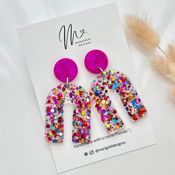 Sparkly Dangle Earrings - Etsy