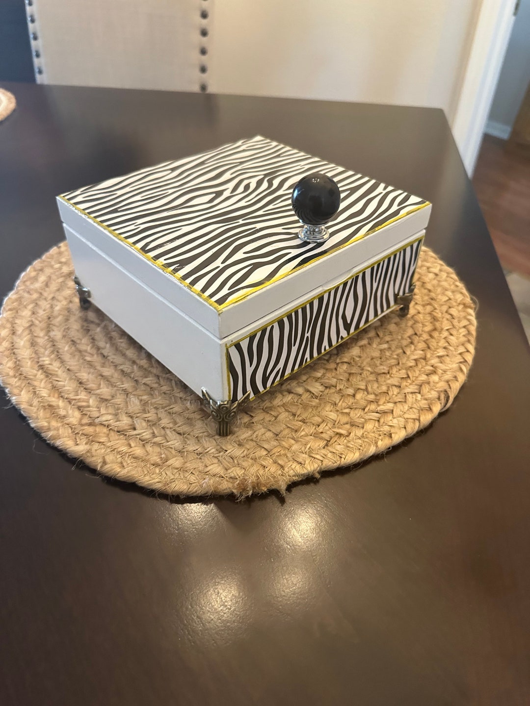 Empty Cigar Box Zebra Print Cigar Box Display Boxrepurposed Wooden ...