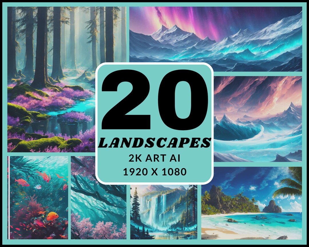 20 Amazing 2K Landscapes, AI Digital Generative Art, TV Wallpaper ...
