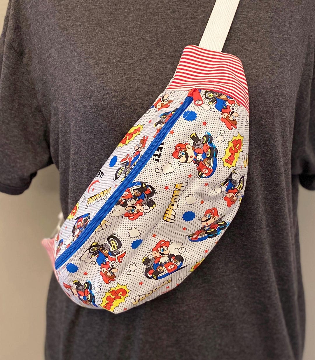 Nintendo Inspired Mario Kart Fanny Pack / Retro Sling Crossbody Bag ...