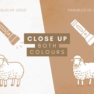 Jesus Parable, Parable of the Lost Sheep, Christian Modern Minimal ...