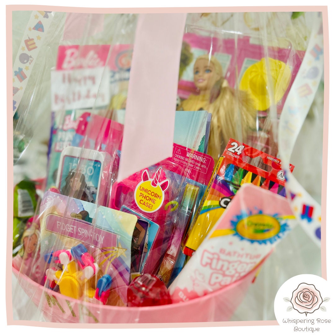 Prefilled Barbie Gift Basket Custom Coloring Set Hand Picked ...