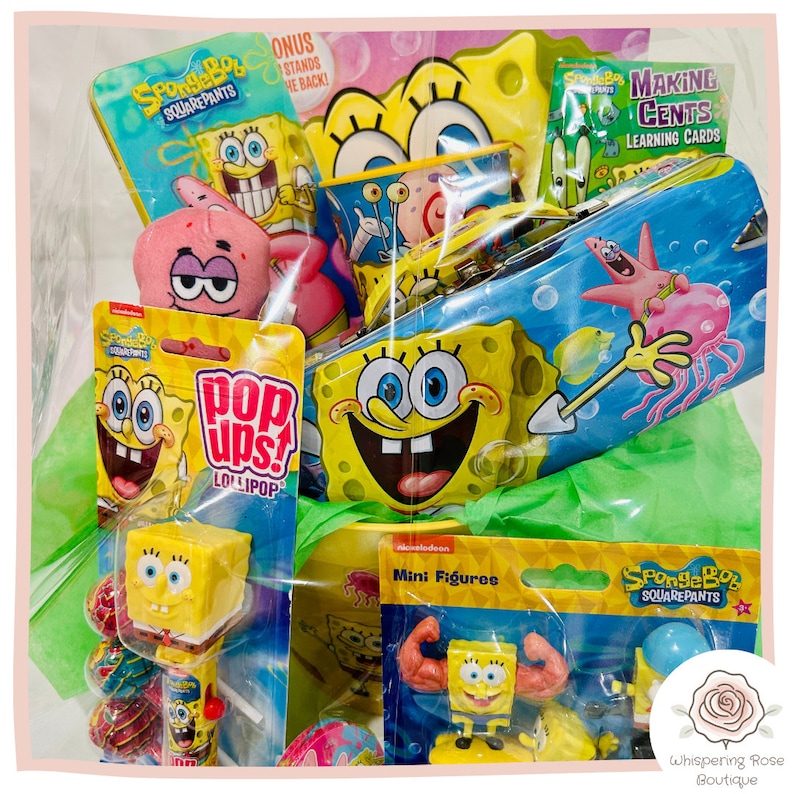Spongebob Gift Experience This Prefilled Spongebob Gift Bundle Basket ...