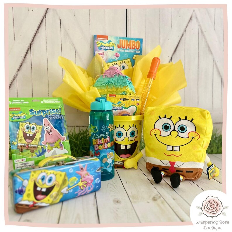 Spongebob Birthday Gift Bundle for Kids – Plush, Coloring Set, Piñata ...