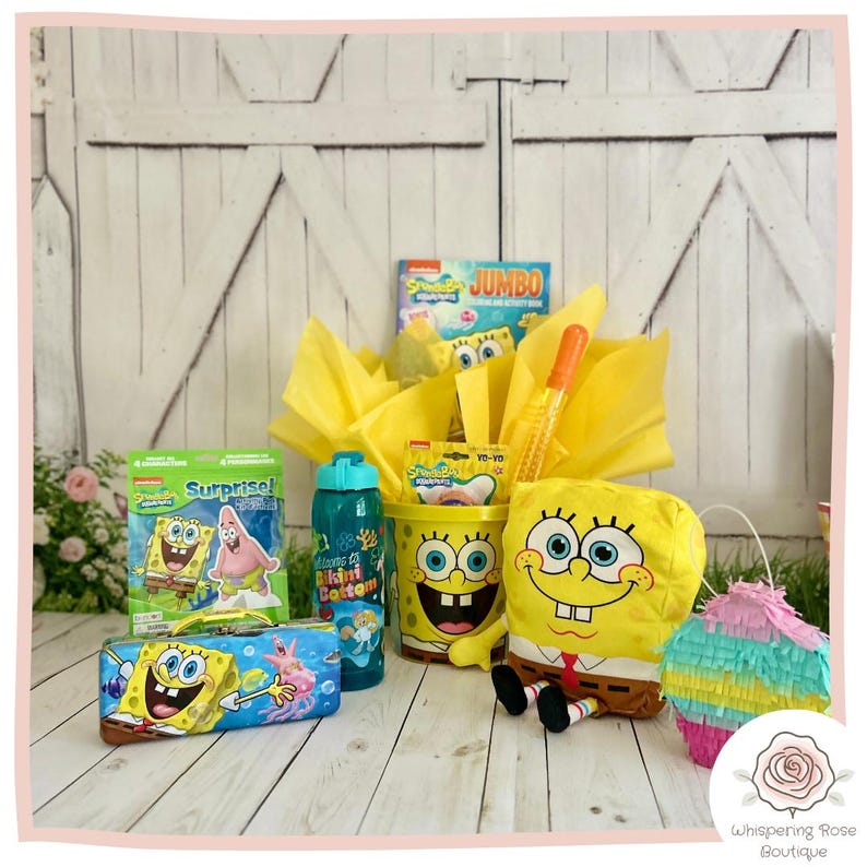 Spongebob Birthday Gift Bundle for Kids – Plush, Coloring Set, Piñata ...