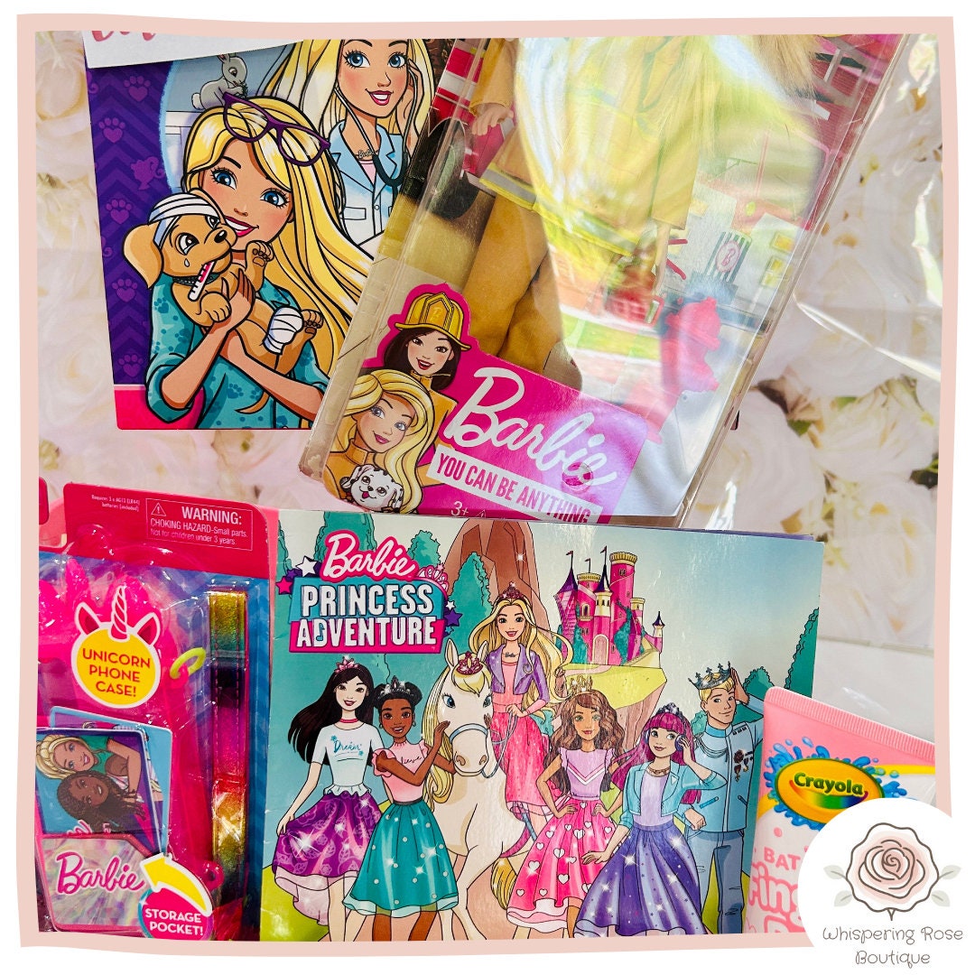 Prefilled Barbie Gift Basket Custom Coloring Set Hand Picked ...