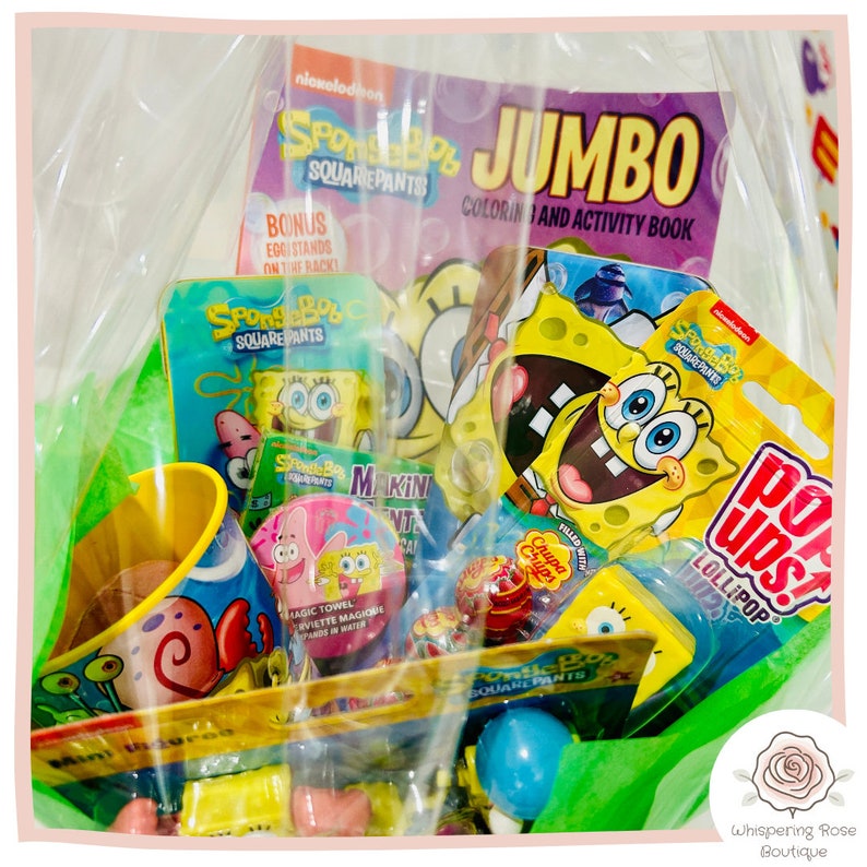 Spongebob Gift Experience This Prefilled Spongebob Gift Bundle Basket ...