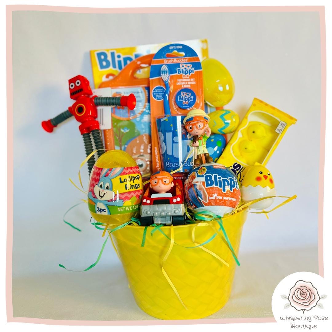 Blippi-inspired Easter Kids Gift Basket Prefilled, Custom, & Hand ...