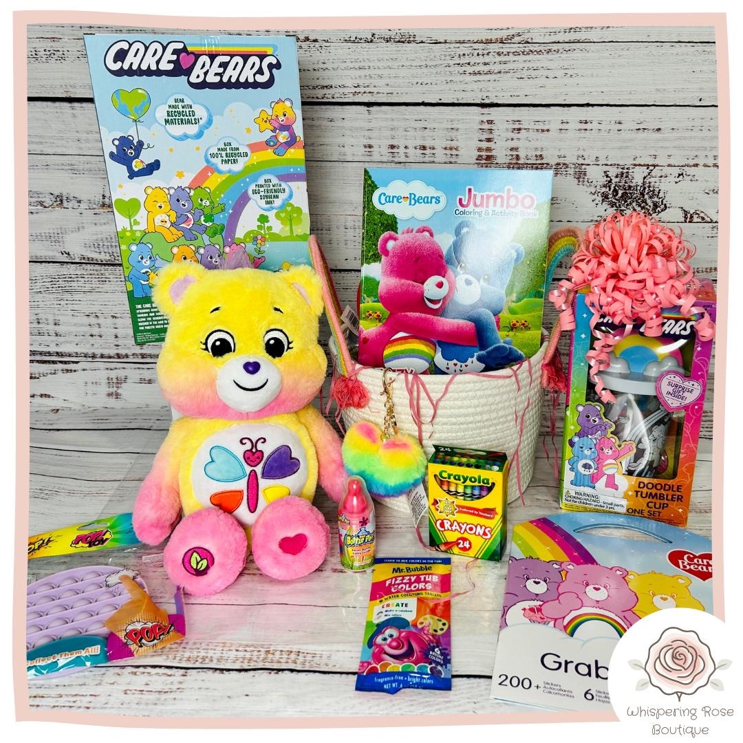 CARE BEARS Prefilled, and Hand Picked Graduations/birthday Gift Basket ...