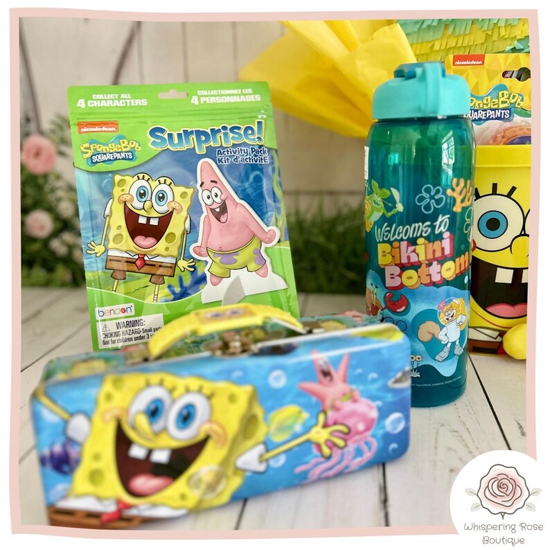 Spongebob Birthday Gift Bundle for Kids – Plush, Coloring Set, Piñata ...
