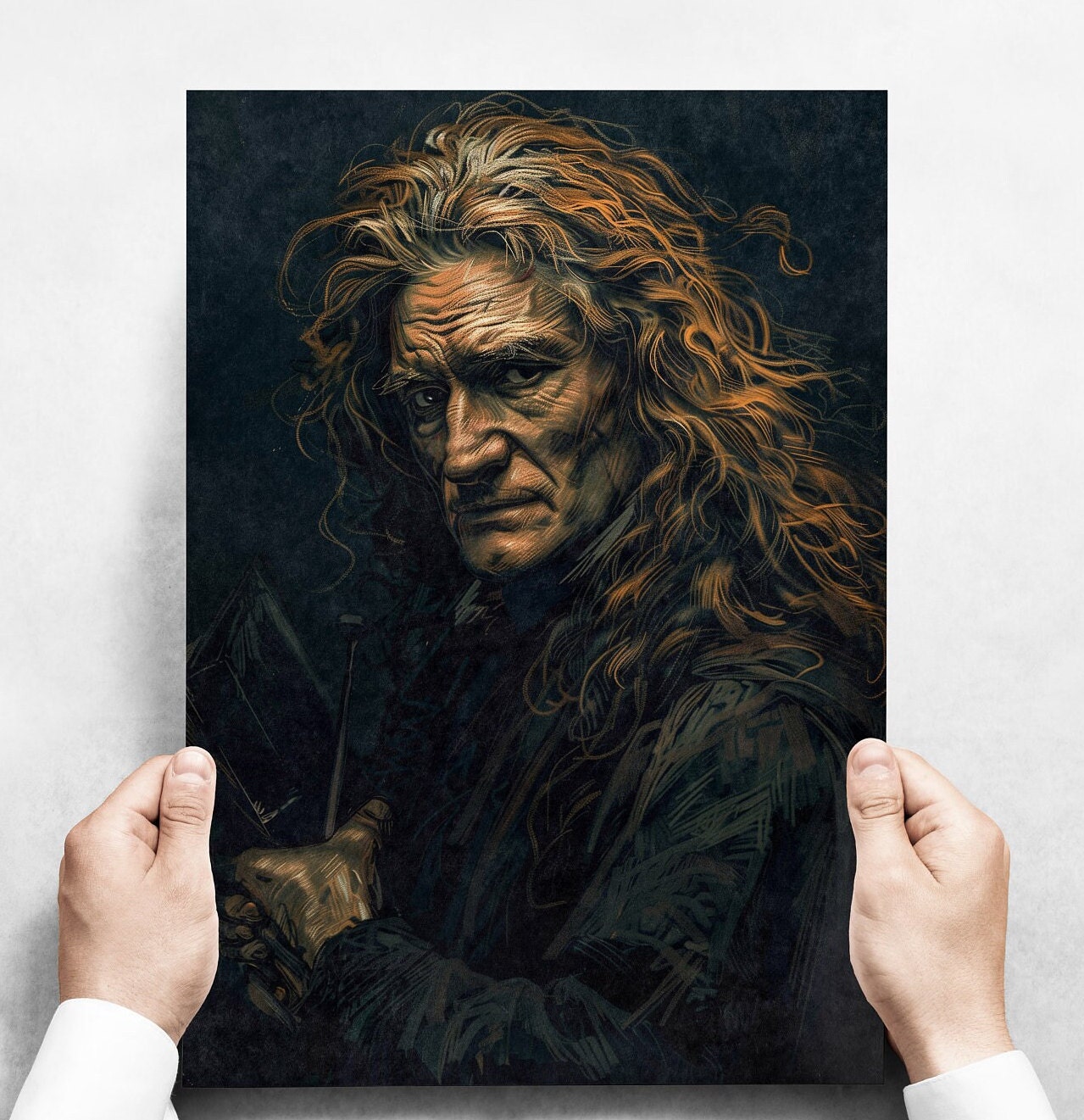 Isaac Newton Digital Download Portrait in the Style of Jean Béraud ...