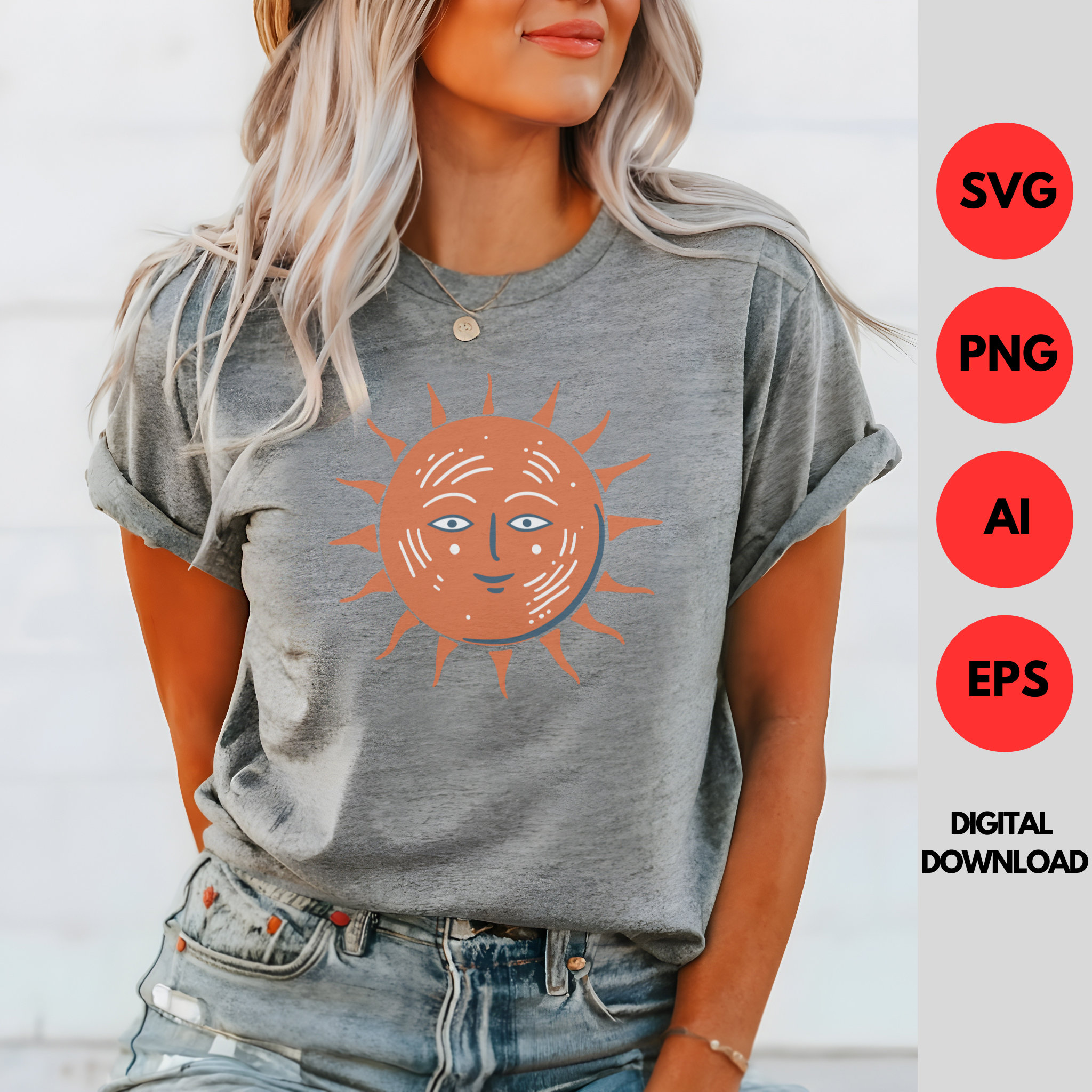 Sun SVG and Clipart, 9 Different Sun Designs, DIGITAL Silhouette of the ...