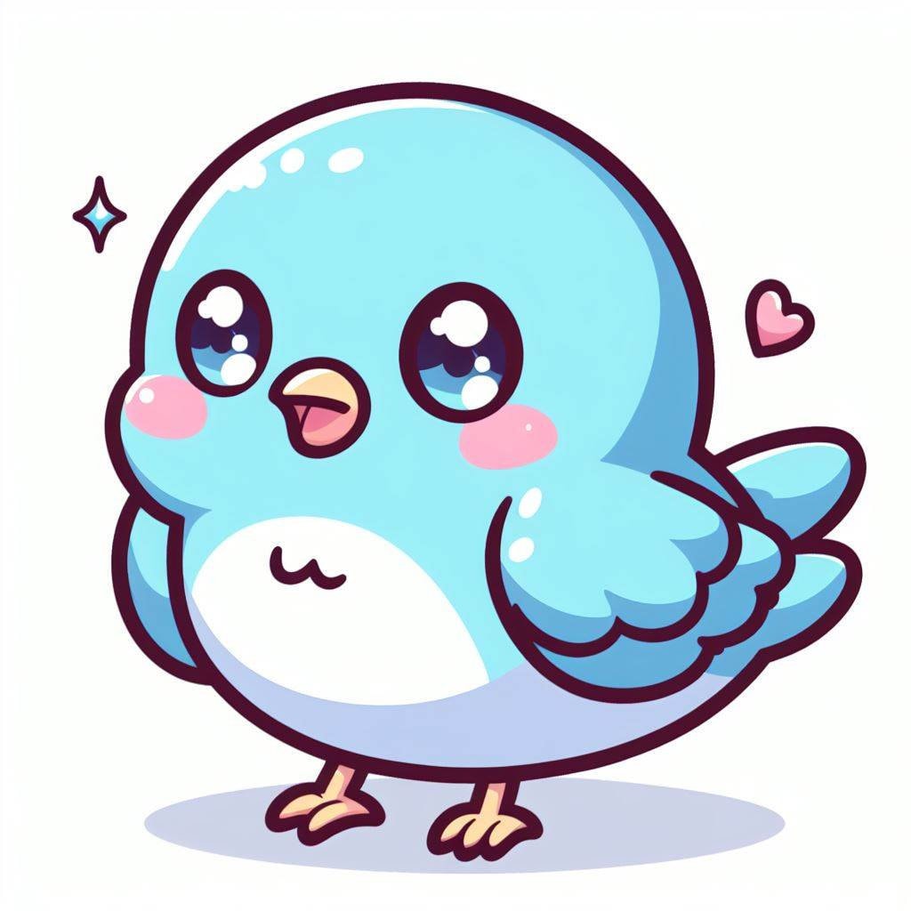 2 Cute & Kawaii Bird Design TEMPLATES (TRANSPARENT PNG) (4k High ...