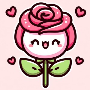 2 Cute & Kawaii Flower Design TEMPLATES TRANSPARENT PNG 4k High ...