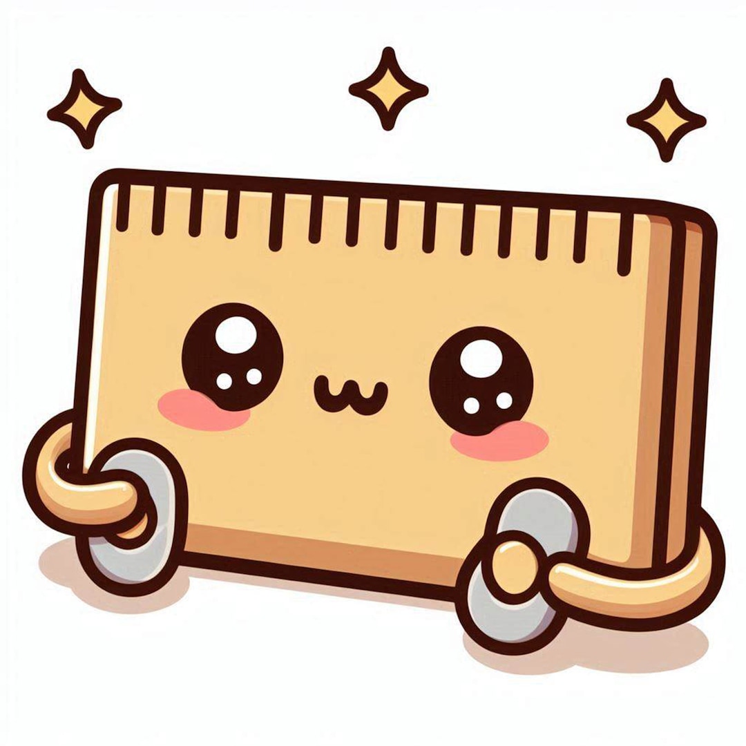 2 Cute & Kawaii Ruler Design TEMPLATES (TRANSPARENT PNG) (4k High ...