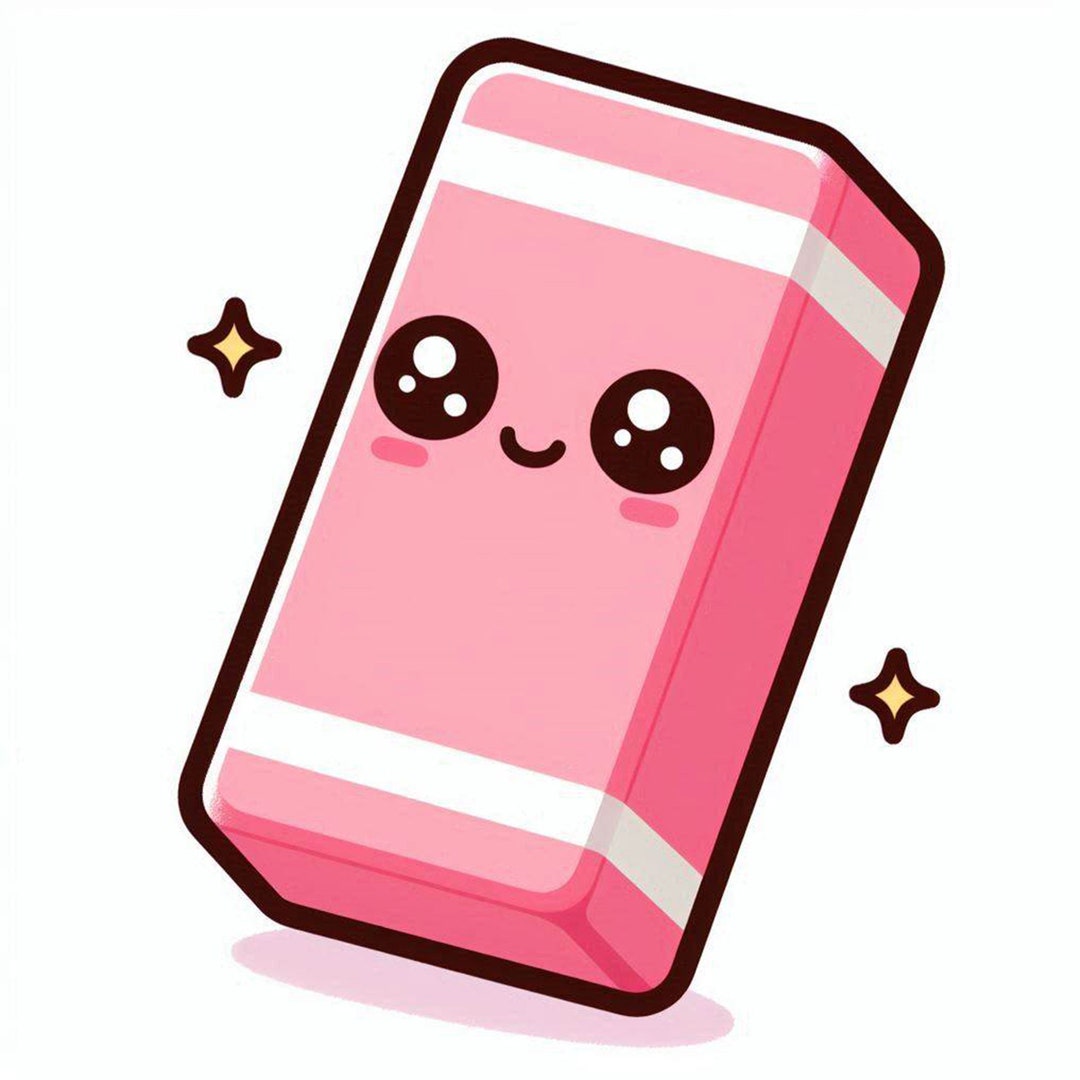 2 Cute & Kawaii Eraser Design TEMPLATES (TRANSPARENT PNG) (4k High ...
