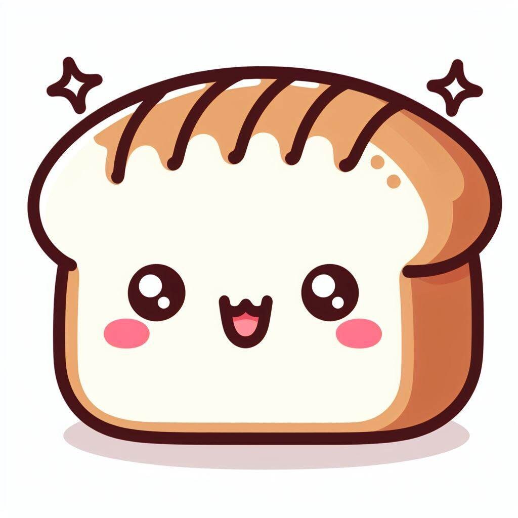 2 Cute & Kawaii Bread Design TEMPLATES (TRANSPARENT PNG) (4k High ...
