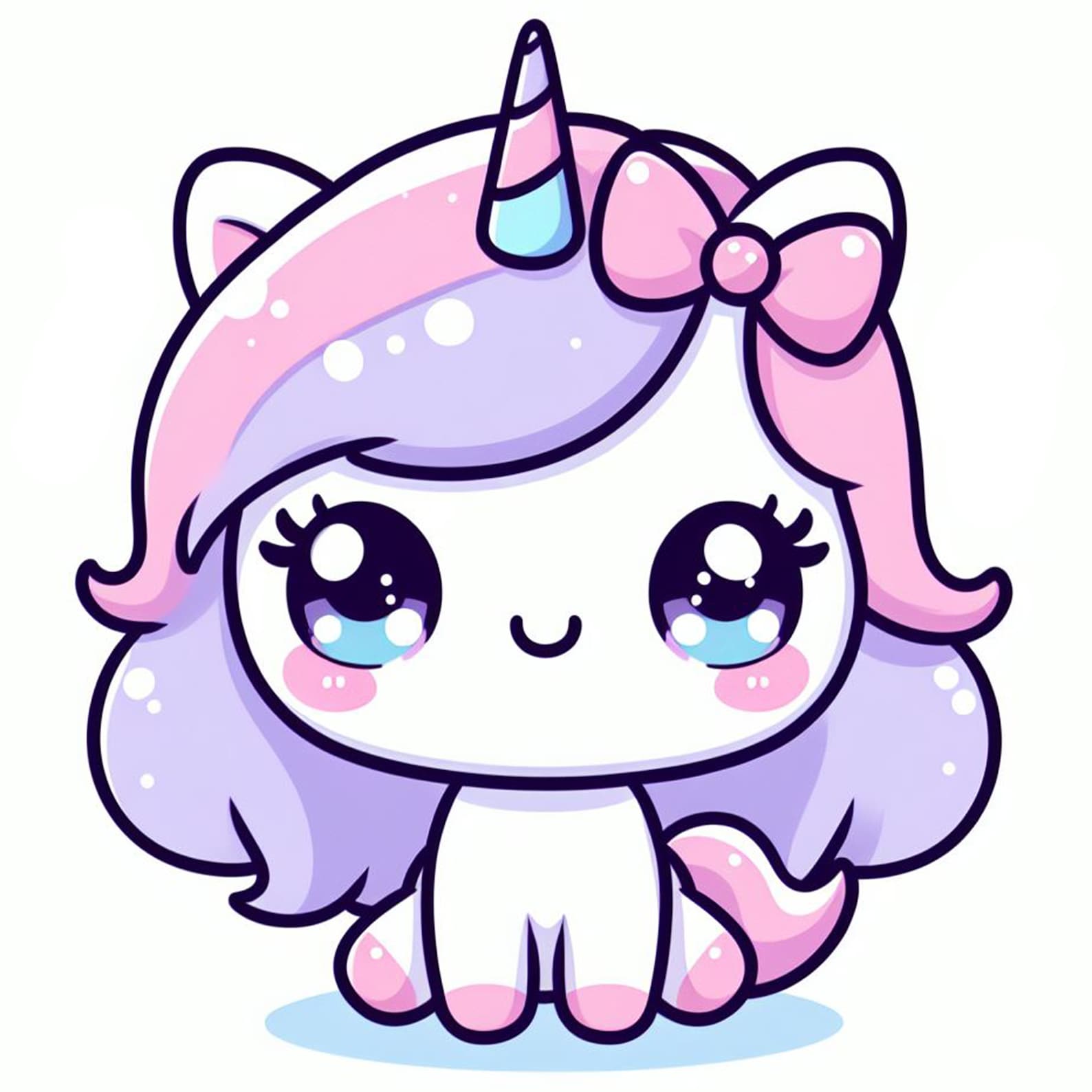 2 Cute & Kawaii Unicorn Design TEMPLATES (TRANSPARENT PNG) (4k High ...