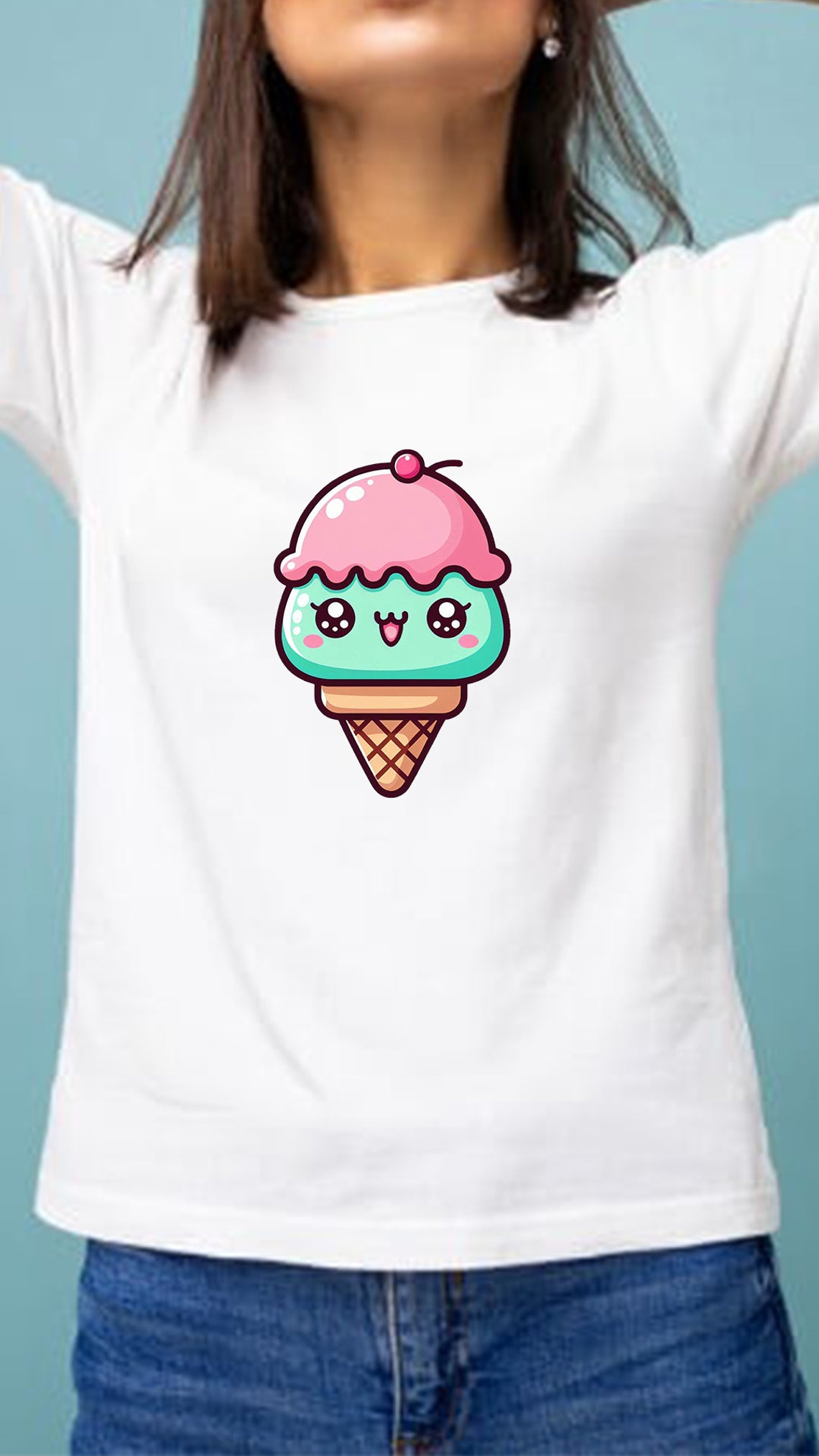 2 Cute & Kawaii Ice Cream Design TEMPLATES (TRANSPARENT PNG) (4k High ...