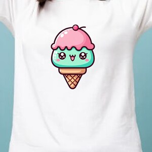 2 Cute & Kawaii Ice Cream Design TEMPLATES (TRANSPARENT PNG) (4k High ...