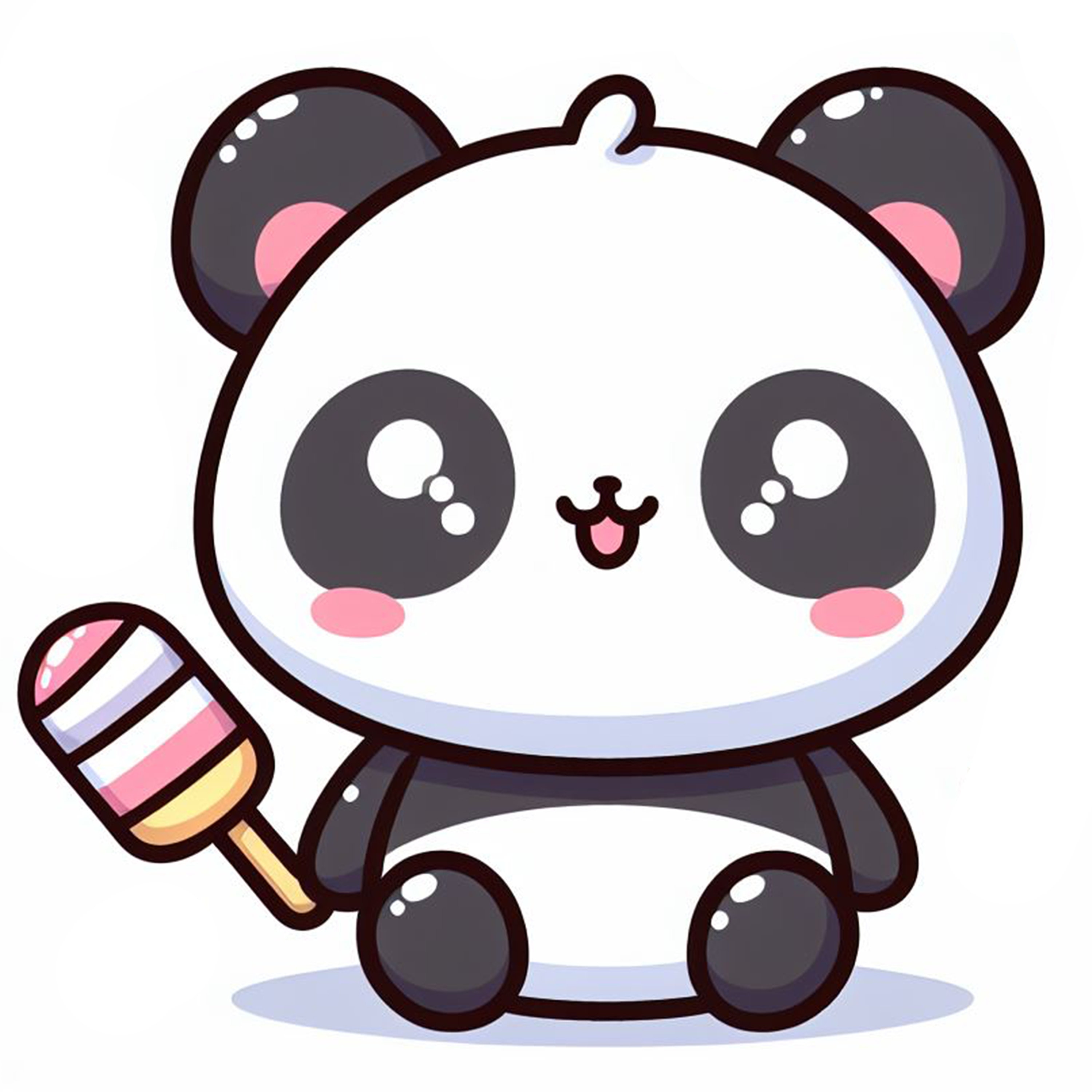 2 Cute & Kawaii Panda Design TEMPLATES (TRANSPARENT PNG) (4k High ...