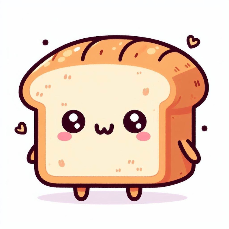 2 Cute & Kawaii Bread Design TEMPLATES (TRANSPARENT PNG) (4k High ...