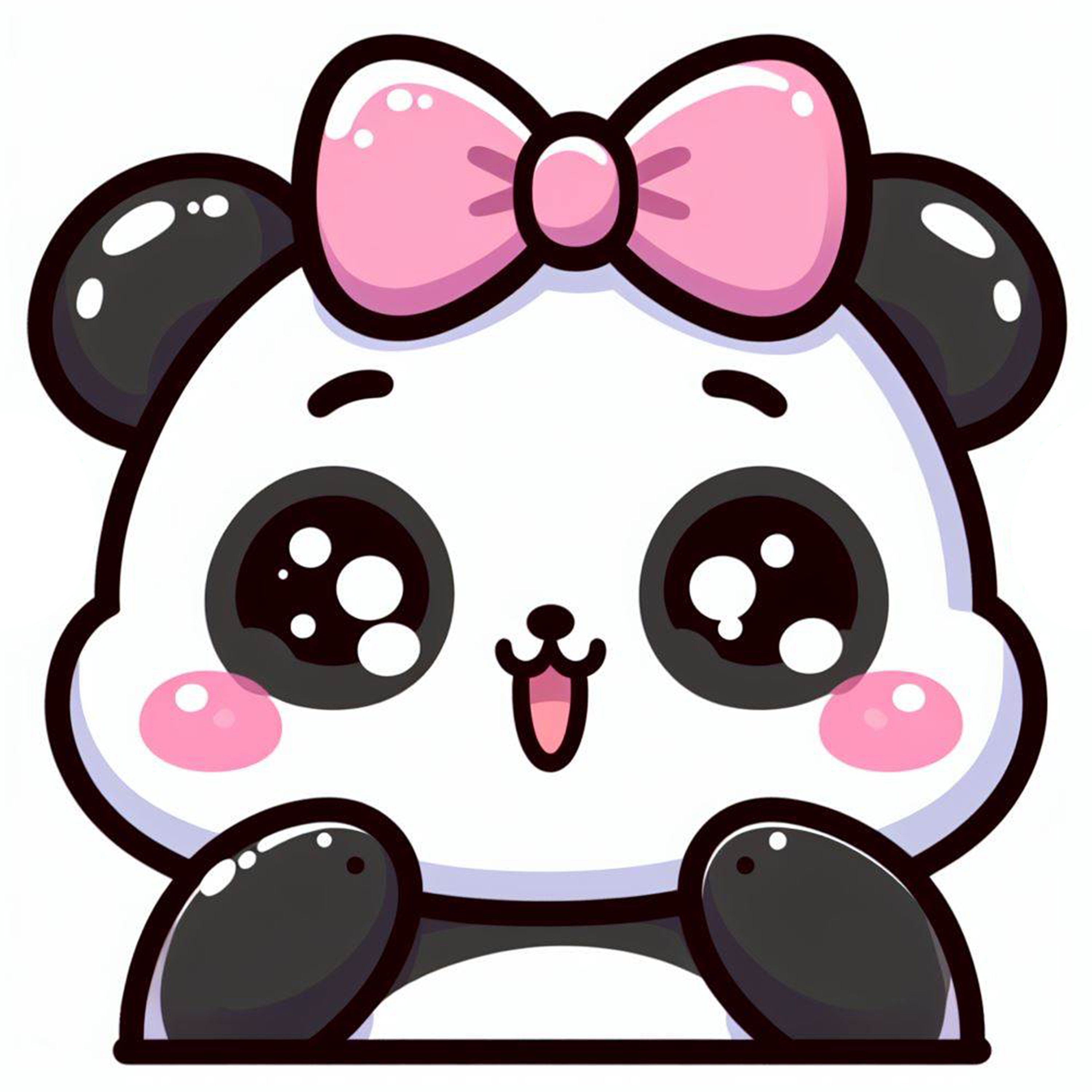 2 Cute & Kawaii Panda Design TEMPLATES (TRANSPARENT PNG) (4k High ...