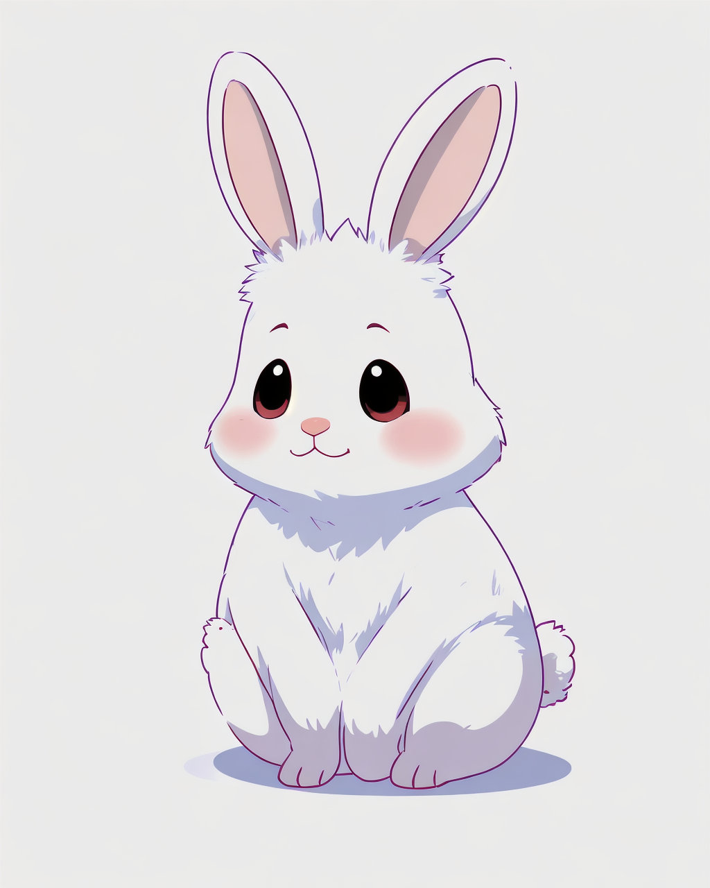 2 Cute & Kawaii Bunny Design TEMPLATES (TRANSPARENT PNG) (4k High ...
