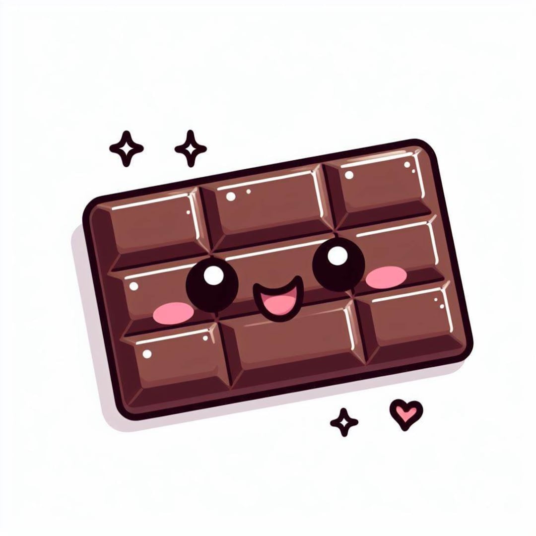 2 Cute & Kawaii Chocolate Design TEMPLATES (TRANSPARENT PNG) (4k High ...