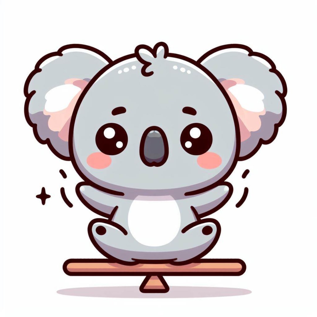 2 Cute & Kawaii Koala Bear Design TEMPLATES (TRANSPARENT PNG) (4k High ...