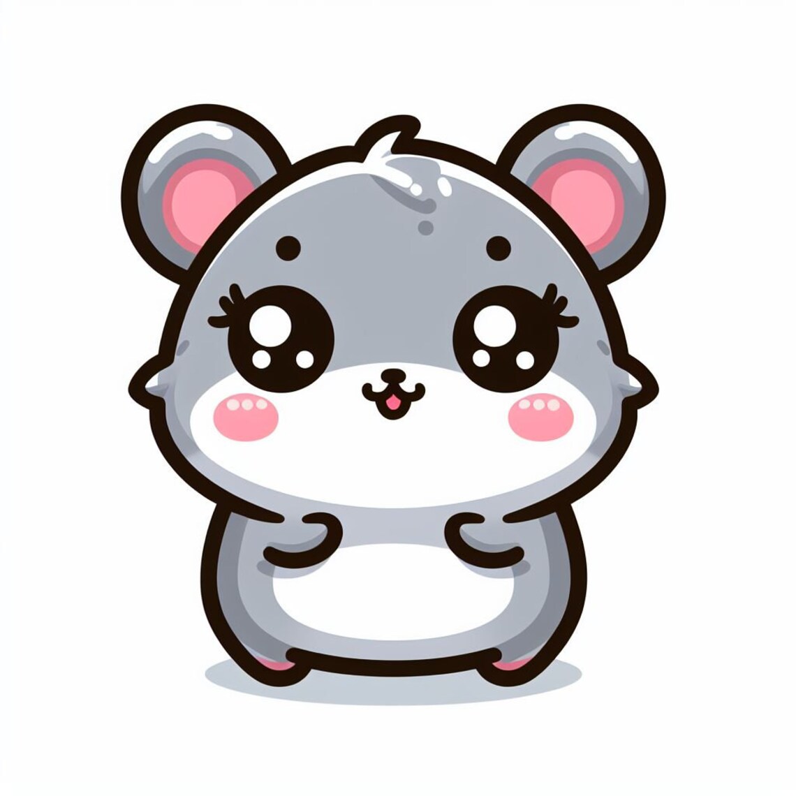 2 Cute & Kawaii Hamster Design TEMPLATES (TRANSPARENT PNG) (4k High ...