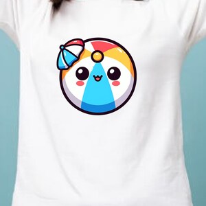 2 Cute & Kawaii Beach Ball Design TEMPLATES TRANSPARENT PNG 4k High ...
