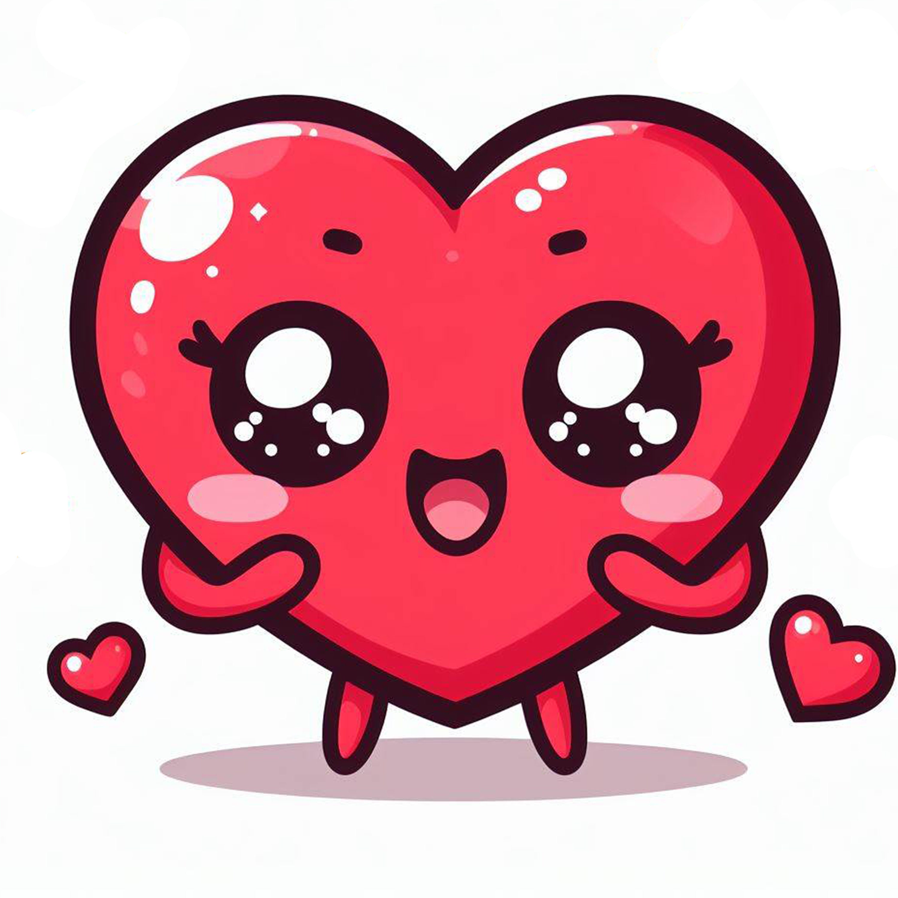 2 Cute & Kawaii Heart Design TEMPLATES (TRANSPARENT PNG) (4k High ...