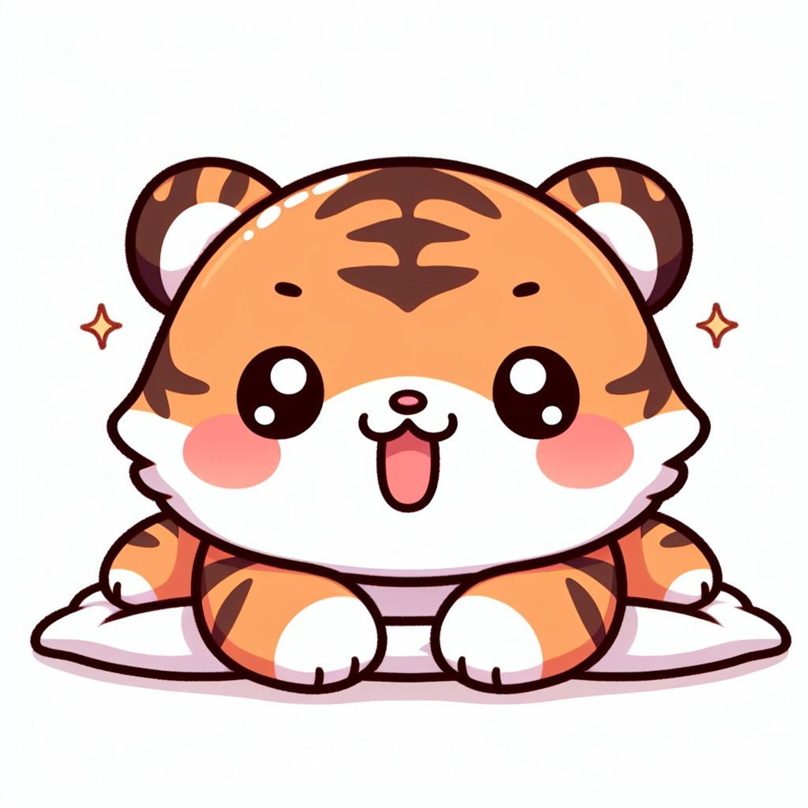 2 Cute & Kawaii Tiger Design TEMPLATES (TRANSPARENT PNG) (4k High ...