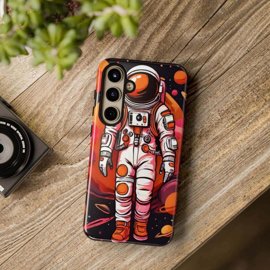 Astronaut Phone Case Cosmic Cartoon Astronaut Phone Case Space Art ...