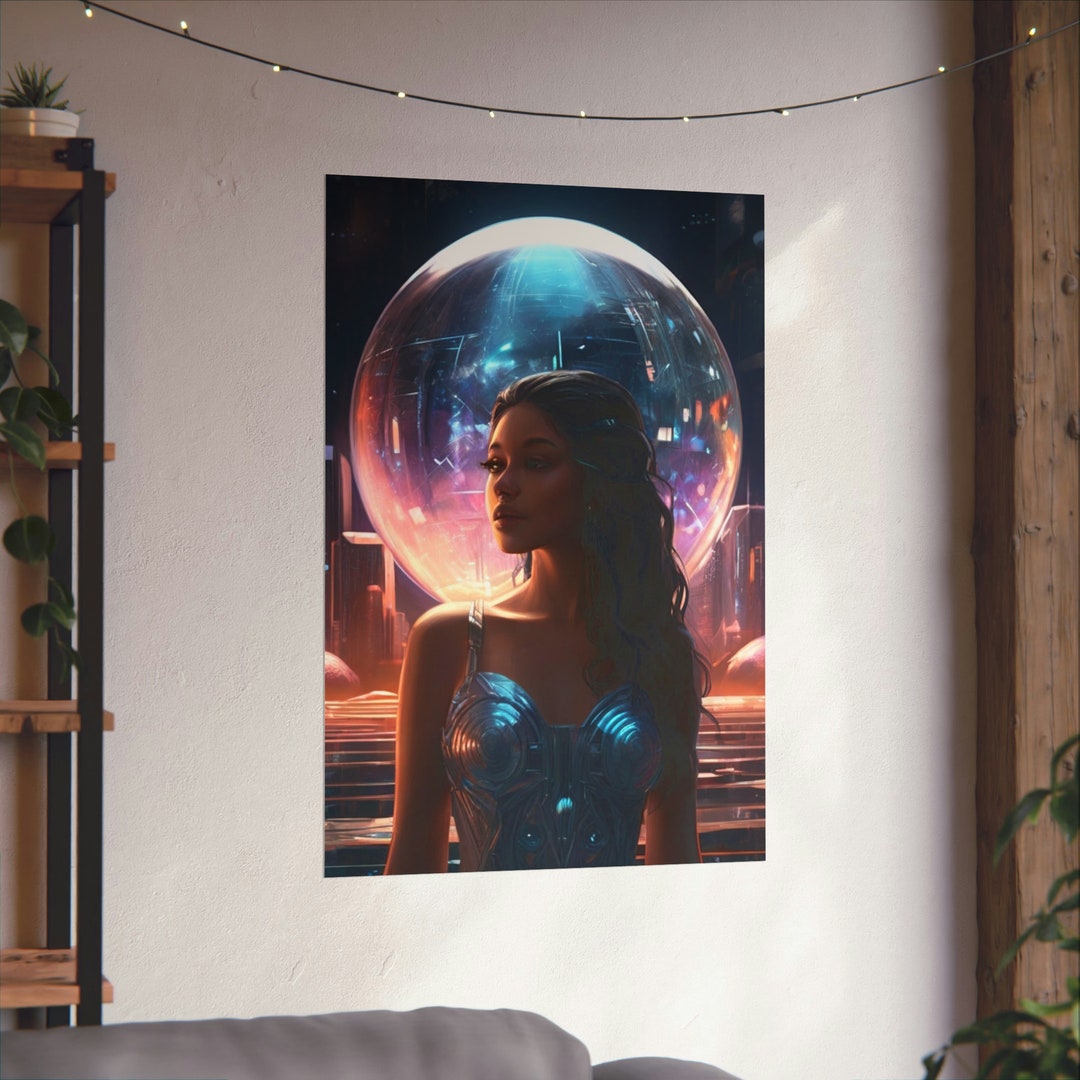 Poster Futuristic Theme Anime Poster Retro Wallart Dystopian Poster ...