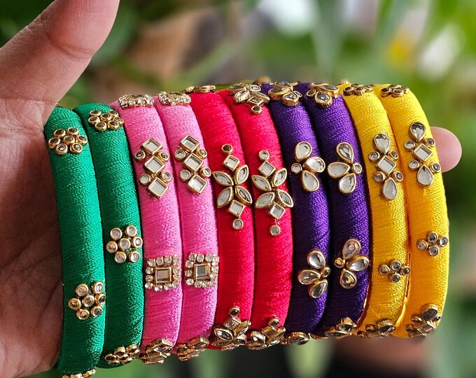 Silk Thread Bangles - Etsy