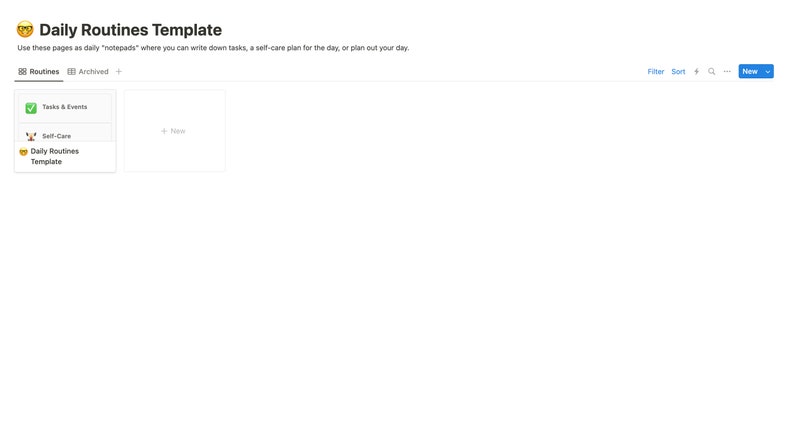 Simple Daily Routines Notion Template | Digital Notion Templates - Etsy