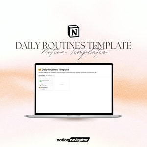 Simple Daily Routines Notion Template | Digital Notion Templates - Etsy