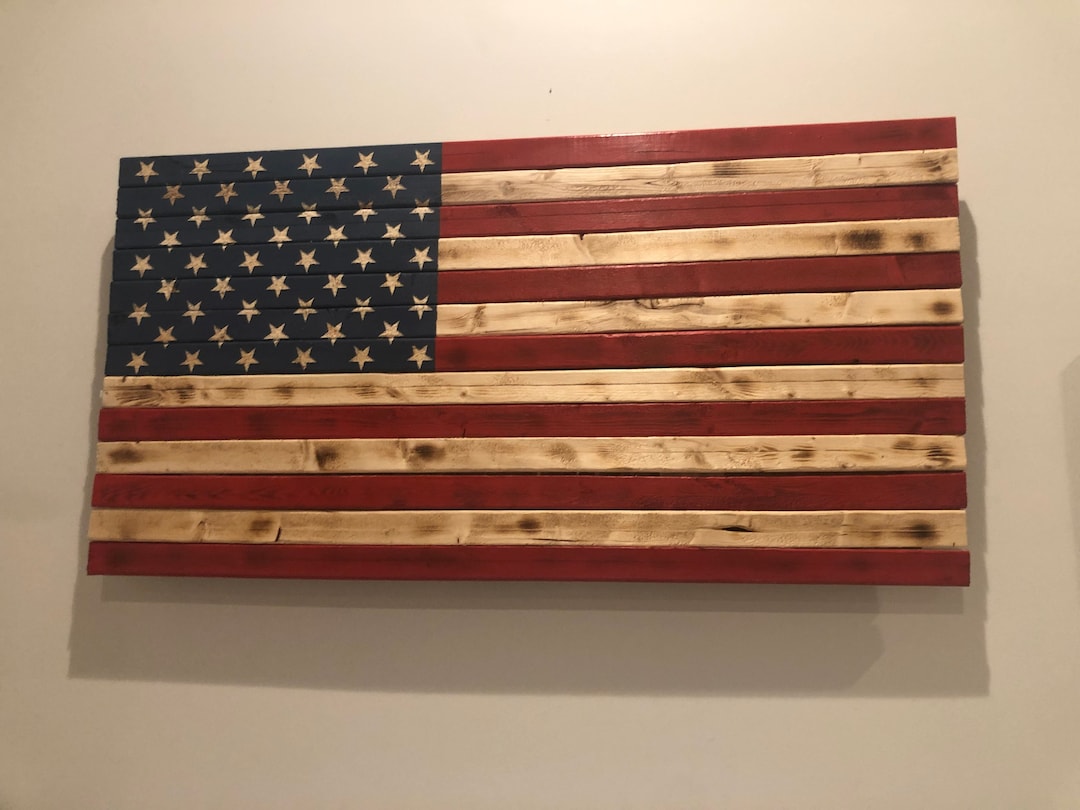 Custom Made Wood Flag - Etsy