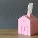 Pink Tissue Box House tissue Box Cover, Living Room, Bedroom, Bathroom ...
