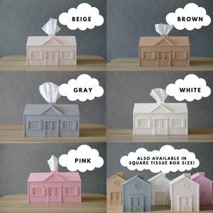 Beige Tissue Box Cover House for Large Kleenex Boxes (puff Boxes, Large ...